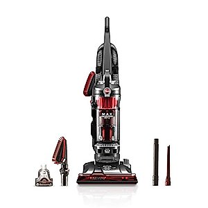 Hoover WindTunnel 3 Max Performance Pet, Bagless Upright Vacuum Cleaner, HEPA Media Filtration, For Carpet and Hard Floor, UH72625, Red