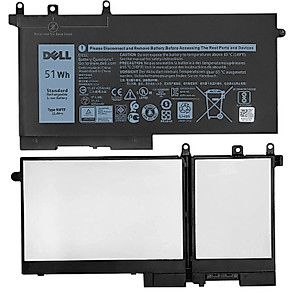 DELL 93FTF Laptop Battery for Dell Latitude 5280 5480 5580 5590 5490 5288 5290 5290 5488 5495 E5480 E5580 E5590 Dell Precision 15 3520 3530 93FTF D4CMT DJWGP DV9NT FPT1C GD1JP 0DJWGP 4YFVG 11.4V 51Wh