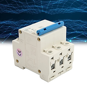 Miniature Circuit Breaker, 63A 400V 50Hz 4500A AC 3P DIN Rail Mount Circuit Breaker Air Switch Overload Protection Current Circuit Breaker DZ47-63 D63