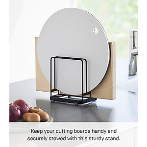 Yamazaki Home Tower Kitchen Multi Eco Stand - Multifunctional Compost Bag And Small Bottle Holder - Small - Steel