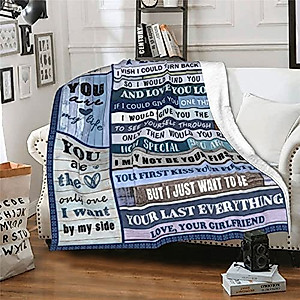 Gifts for Boyfriend, Boyfriend Blanket from Girlfriend 50''x60'', Boyfriend Birthday Gift Blanket for Boyfriend Gifts Soft Cozy Flannel Throw Blanket for Boyfriend