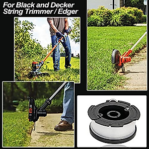TOPEMAI AF-100 Spool, 0.065" Line String Trimmer Replacement Compatible with Black & Decker AF-100-3ZP GH900 GH600 String Trimmer(8 Pack+2 Spool Cap and Spring)