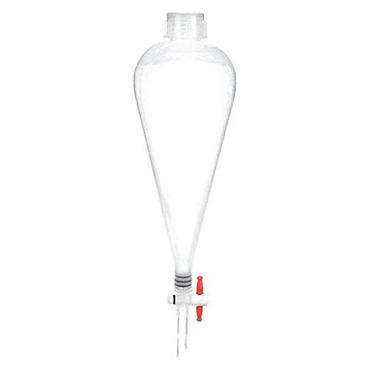 Separating Funnel, 500ml - Polypropylene - Polypropylene Stopcock, PTFE Plug - Leak-Proof Screw Cap, Plastic Separatory Funnel- Aggstrom