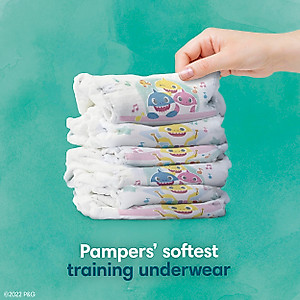 Pampers Pure Protection Training Pants Baby Shark - Size 3T-4T, 92 Count, Premium Hypoallergenic Training Underwear