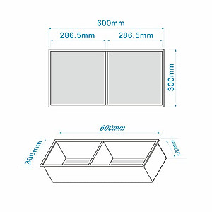 Sunrosa Gray Shower Niche Stainless Steel, Ready for Tile, Waterproof 11.8" x 23.6" Bathroom Recessed Niche with 1 Divider, Organizer Storage for Shampoo & Toiletry Storage