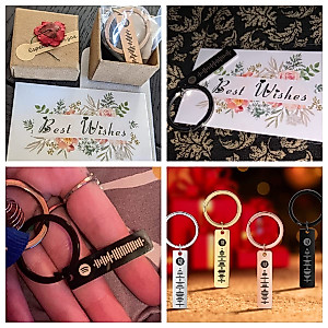 LanM Personalized Music Keychains Custom Scannable Spotify Code Song Keychain Gifts for Men/Women Christmas Ornaments