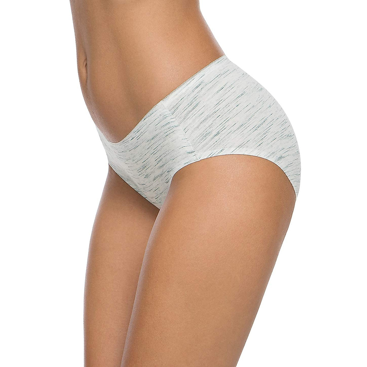 Wealurre Cotton Bikini Women's Breathable Panties Seamless Comfort Underwear(3128M,Stripe 2)