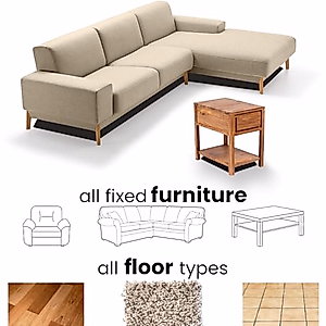 Under Couch Blocker Toy Blocker– See What You’ve Been Missing. Patented Design: Whole Couch Kit - Adjustable Height & Length, Custom Fits All Fixed Furniture, Black Cardboard (21 ft)