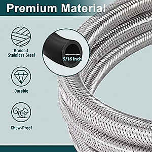 GASPRO 0-30 PSI Adjustable High Pressure Propane Regulator with Gauge, 5-Foot Stainless Braided Hose, Perfect for Turkey Fryer, Gas Burner, Fire Pit