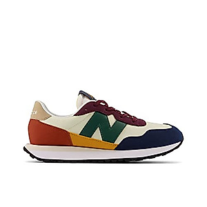 New Balance Kids 237 V1 Lace Up Sneaker, Natural Indigo/Nightwatch Green, 5 US Unisex Big