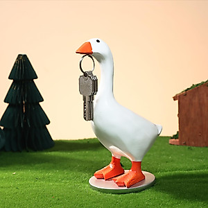 Anywin Magnetic Goose Key Holder Cute Home Decor Kawaii Room Office Table Desk Decor Aesthetic Funny Sculpture Bedroom Decor Housewarming Gifts for Women Men1 Pack Large