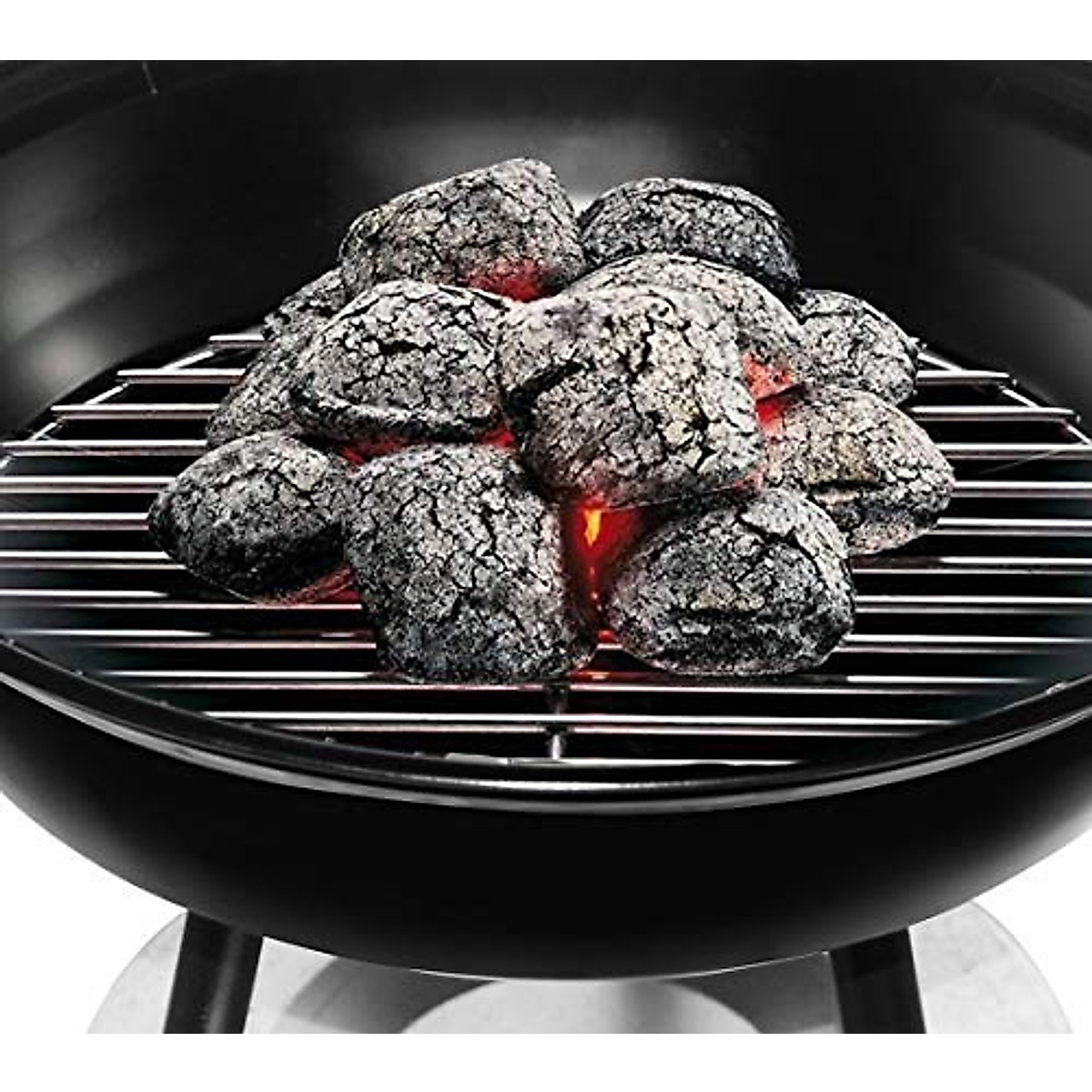 Moss & Stone Premium Portable 14Inch BBQ | Ultimate Outdoor Charcoal Barbecue Grill with Removable Legs & Ash Catcher | Portable BBQ Table Stand & 2 Chrome Plated Grilling Grates | Mesh Edges