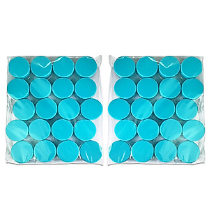 (Quantity: 100 Pieces) Beauticom® 10G/10ML Round Clear Jars with TEAL Sky Blue Lids for Acrylic Powder, Rhinestones, Charms and Other Nail Accessories - BPA Free