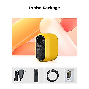 Pokitter Mini Projector Video Portable Projector with 5W Speaker ,1080P Supported ,Home Theater Movie Projector Compatible with HDMI,VGA,USB,AV,Laptop,Smartphone,Xbox