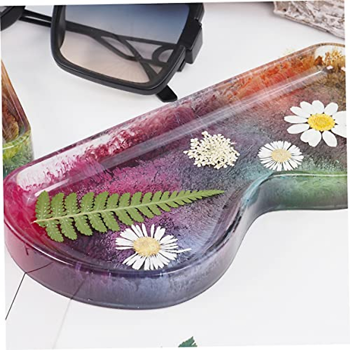 ADOCARN 2pcs Resin Glasses Holder Molds for Resin Silicone Coaster Mold Silicone Square Mold Eyeglasses Holder Making Mold Jewelry Storage Tray Molds Resin Silicone Mold Glasses Tray Molds