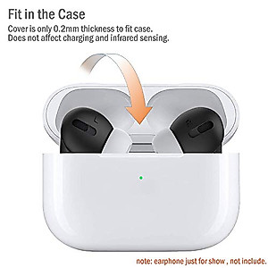 TENNMAK Non Slip Silicone Ear Cover Compatible with AirPods Pro Ear Cover Earpads Ear Tip Sleeve Accessory (fit in The case) (Black)