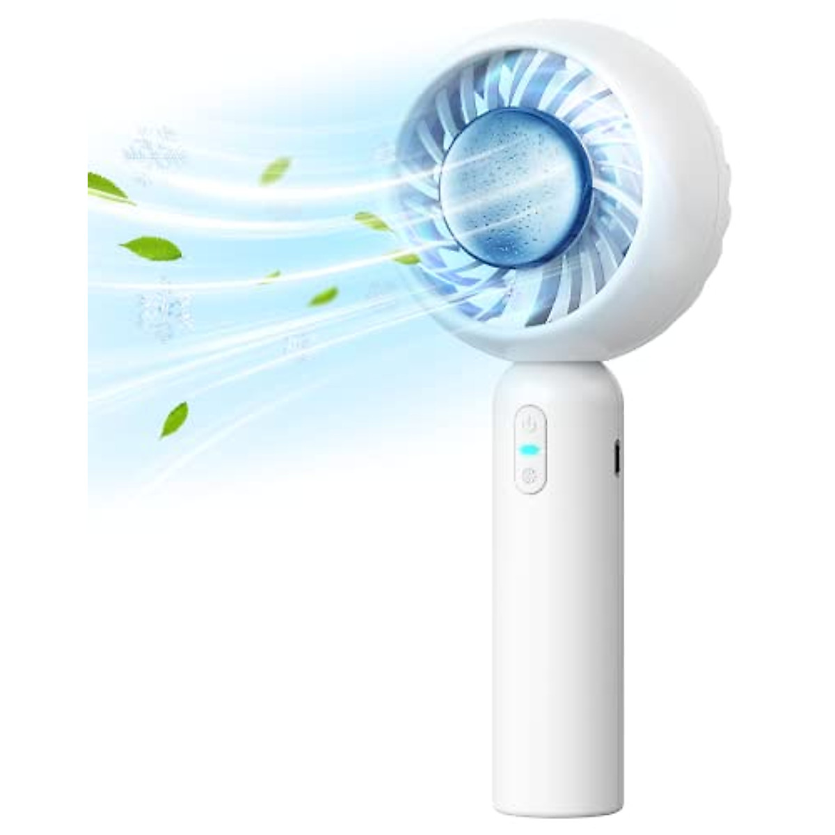 SWEETFULL Portable Handheld Fan Personal Air Conditioner mini Fan Semiconductor Cooling Small Personal Cooler USB Rechargeable hand held Fan Cute Design Fan for women indoor/outdoor, 3 Speeds