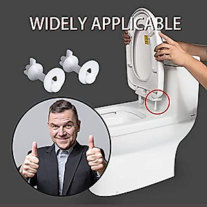2Pack Toilet Seat Screws Replacement Universal White Plastic Toilet Seat Hinge Bolt Screw for Fixing the Top Toilet Seat, White