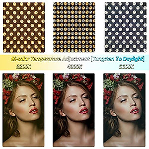 2 Packs Dimmable Bi-Color LED Video Lighting Kits with APP Control, 50W Optical Lens Variable 3200K~5600K, CRI 97+ LED Panel Light, Photography Lighting Kit, for YouTube Studio Photography