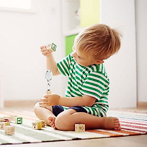 Vaguelly Musical Spoons: Metal Steel Musical Spoons with Wooden Handle Irish Folk Percussion Spoons,20CM