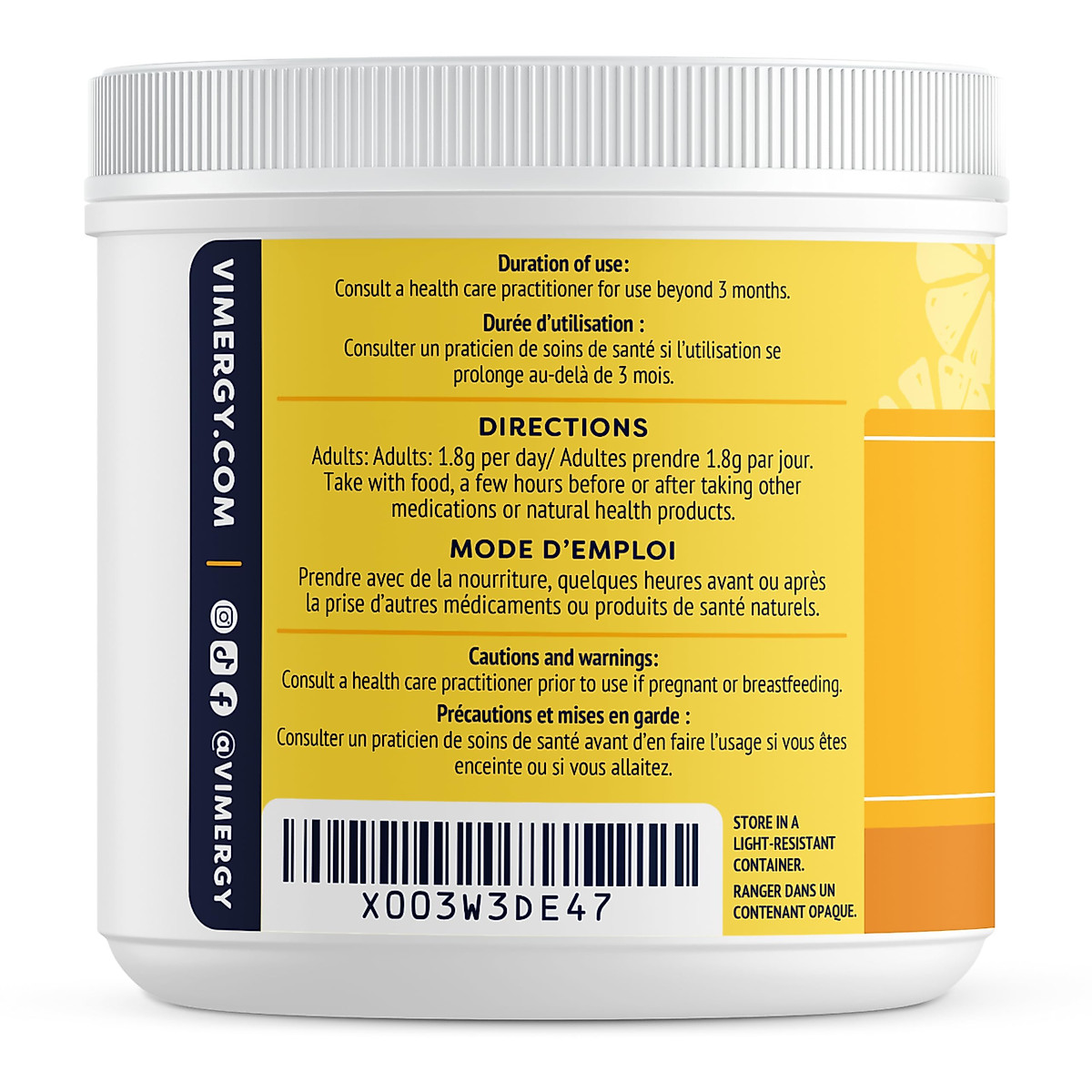 Vimergy Micro-C Immune Power TM * - 125g – 69 servings – 1000mg/serving – gentle form – Antioxidant Phytonutrients – immune & nerve support – benefits bone & cartilage – gluten-free – kosher – vegan