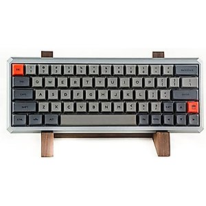 Clack Solid Aluminum Mechanical Keyboard - Cherry MX Brown Switches - Hot swappable - GK64, Grey