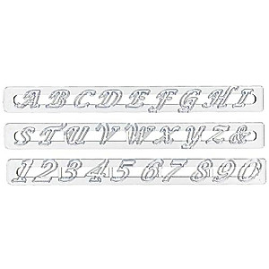 FMM Upper Case Script Alphabet & Number Tappit Cutters Set