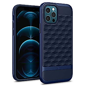 Caseology Parallax Compatible with iPhone 12 Pro Case Compatible with iPhone 12 Case (2020) - Midnight Blue
