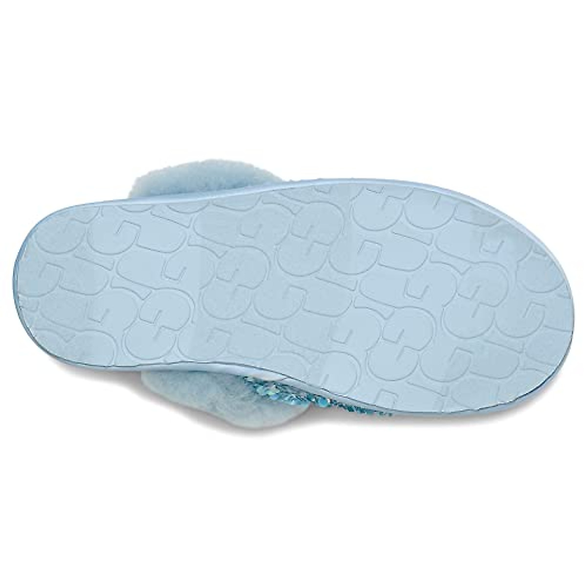 UGG Women's Scuffette II Chunky Sequin Slipper, SEA Breeze, 6