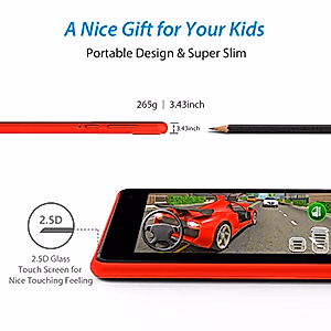 EGOTEK [Updated] 7 Inch WiFi Tablet, Android 10 GMS Certified OS, 2.5D Glass Touch Screen, Support WiFi 6 802.11 ax,1.5GHz Quad Core, 2GB+32GB, Fast Speed, Long Life Battery, Free Leather Case(Red)