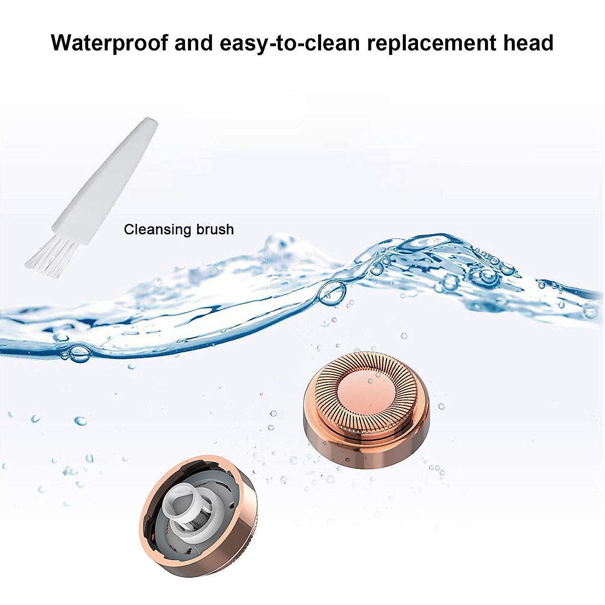 6PCS LinMei Replacement Heads Compatible for GEN 1 Finishing Touch Flawless Women's Painless Hair Remover with Cleaning Brushes