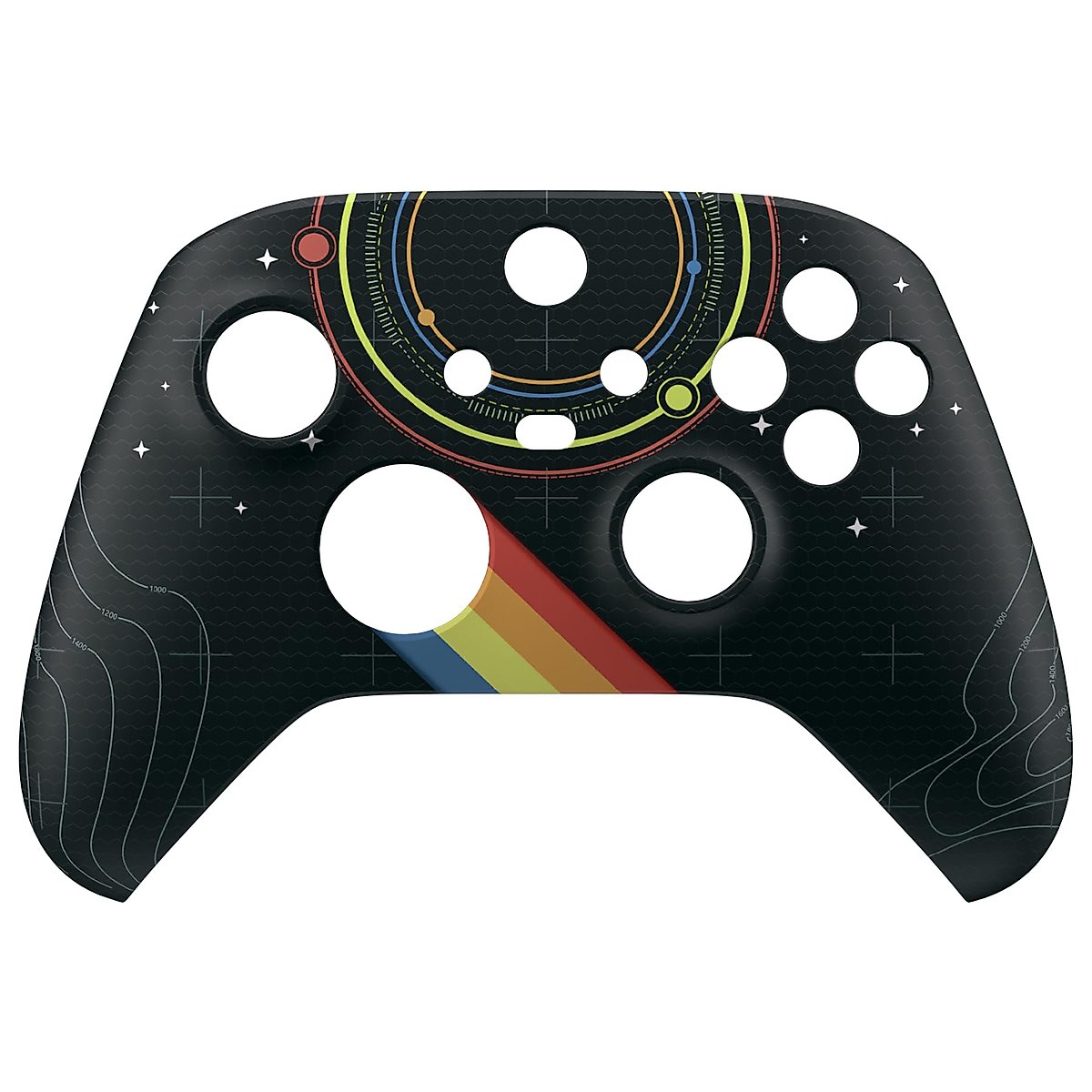 eXtremeRate Custom Shell for Xbox Series X & S Controller - Revitalize Your Controller - Stars Explorer Replacement Cover Front Housing Cover for Xbox Core Controller Wireless [Control NOT Included]