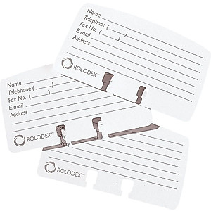 Rolodex Petite Refill Cards, 2 1/4 x 4, 100 Cards/Pack