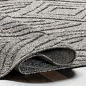 nuLOOM Taryn Moroccan Diamond Indoor/Outdoor Area Rug, 8' x 10', Gray
