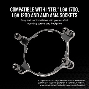 CORSAIR Hydro X Series XC7 RGB PRO CPU Water Block for Intel LGA 1700, 1200, 115X and AMD Socket AM4 (Copper Cold Plate, 110 MicroCooling Fins, 5V ARGB Motherboard Adapter Cable Included) Silver