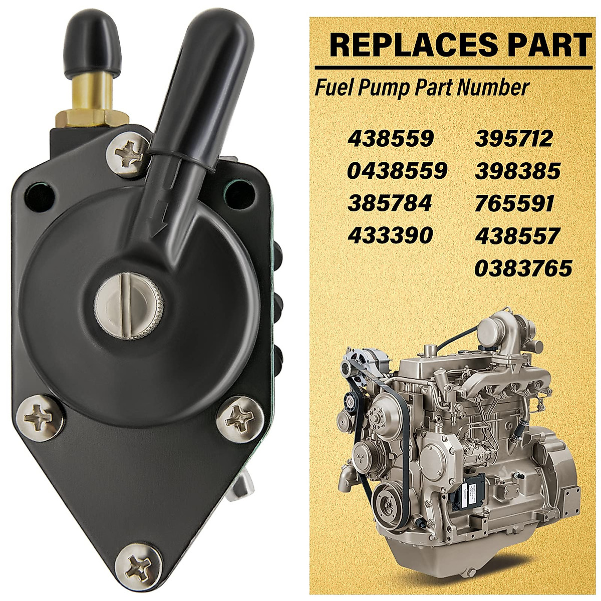 438559 Fuel pump For Johnson Evinrude outboard 25 35 50 65 70 75 85 88 90 100 105 115 135 140 HP Replace 385784 0438559 433390 395712 398385 765591 438557 0383765