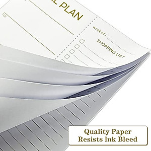 Meal Planner Magnetic for Refrigerator, 7 X 10” Weekly Meal Planning Notepad and Grocery List , Menu Magnet Fridge , 52 Tear Off Sheets