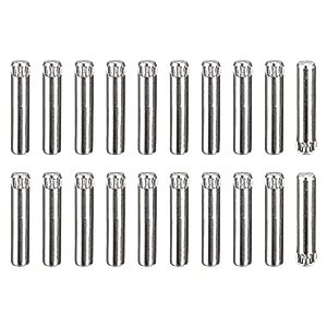 Tool parts 4x18mm 304 Stainless Steel Dowel Pins - 20Pcs Knurled Head Flat End Dowel Pin