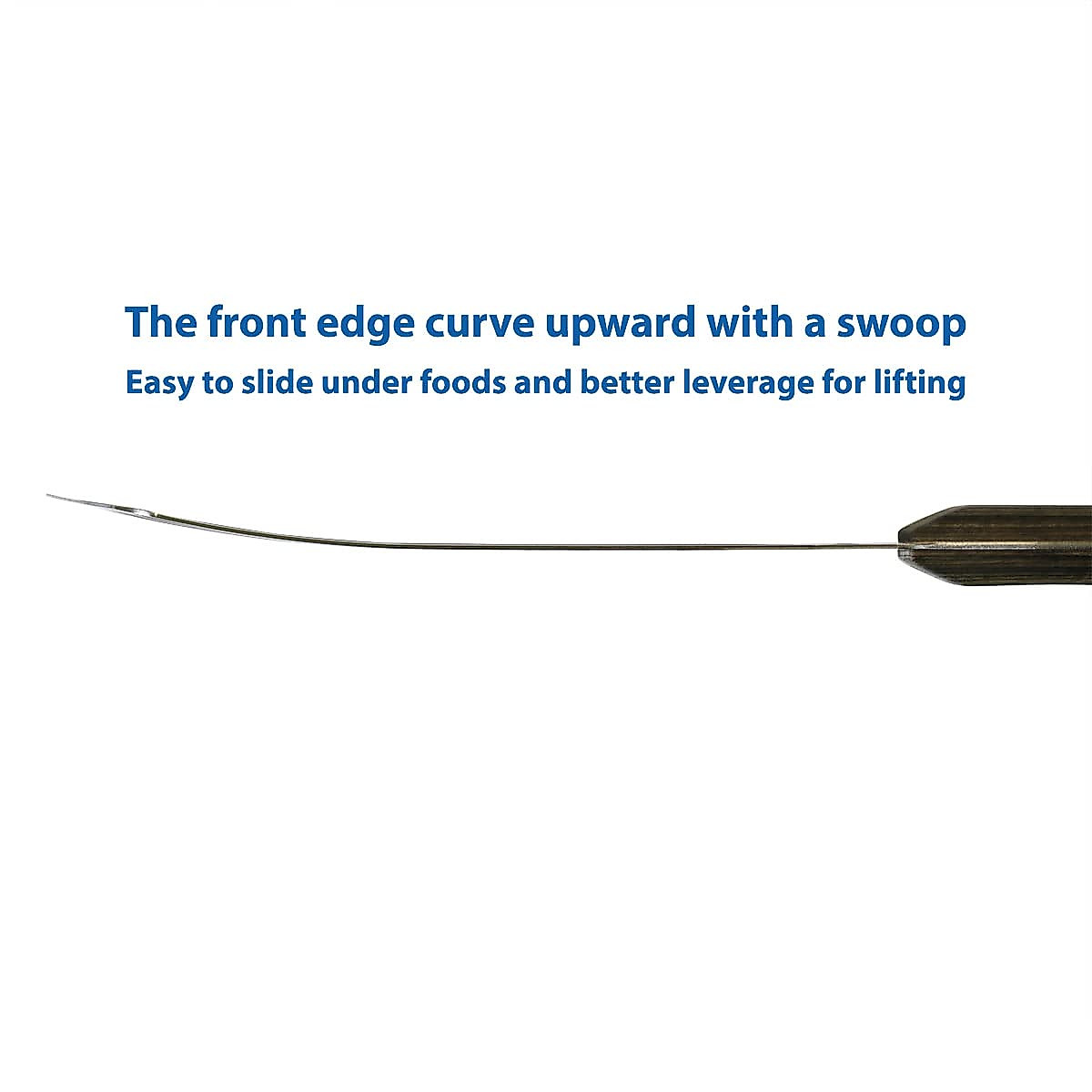 Fish Spatula - Stainless Steel Slotted Offset Food Turner with Pakka Wood Handle - Ideal Fish Flipper for Chefs