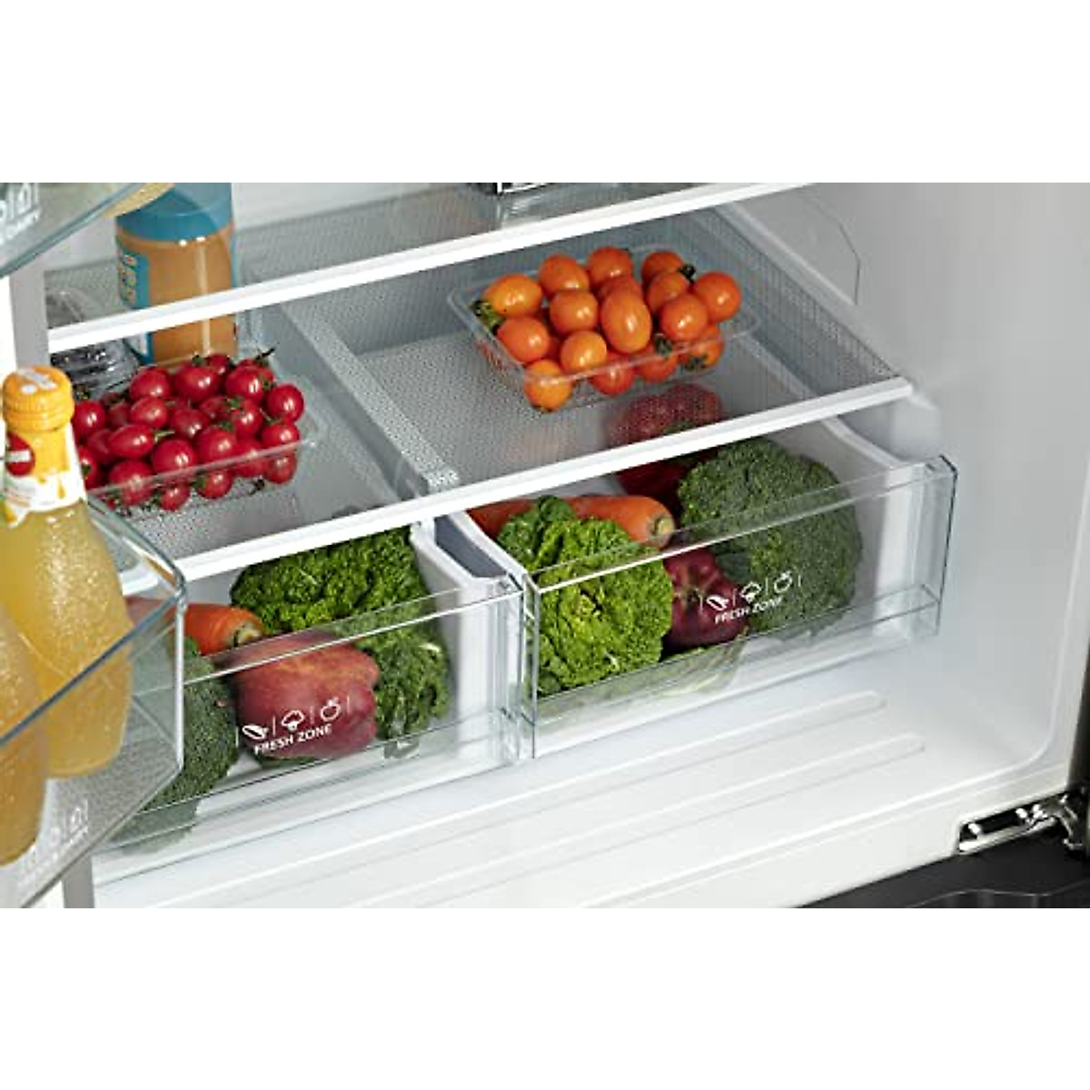 Hamilton Beach HBF1770 French Door Counter Depth Refrigerator with Freezer Drawer, 17.7 cu ft, Stainless Steel (Full Size)