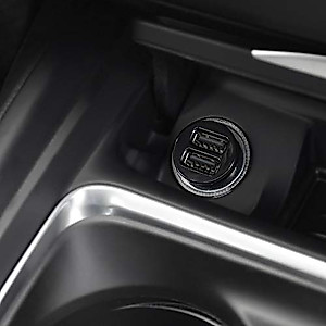 Cable Matters 2-Pack 4.8A 24W Flush Mount Dual USB Car Charger, Compact Mini Car USB Charger for Smartphones and Tablets