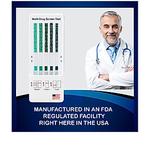 2 Pack - DrugExam THC Advantage Made in USA Multi Level Marijuana Home Urine Test Kit. Highly Sensitive THC 5 Level Drug Test Kit. Detects at 20 ng/mL, 50 ng/mL, 100 ng/mL, 200 ng/mL and 300 ng/mL (2)