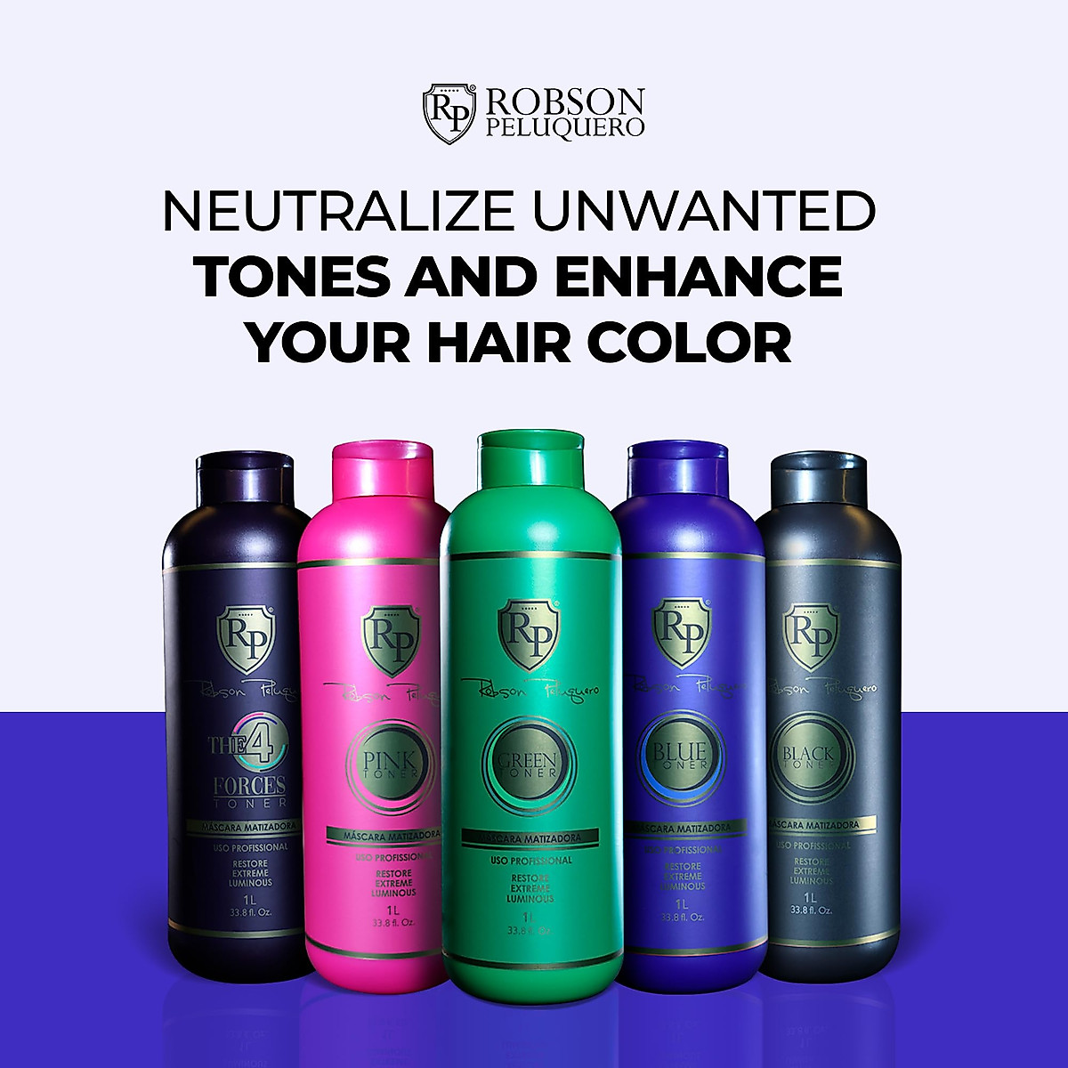 Robson Peluquero Blue Home Care Shampoo and Matizer Treatment Kit 2x300ml/2x10.14 fl.oz