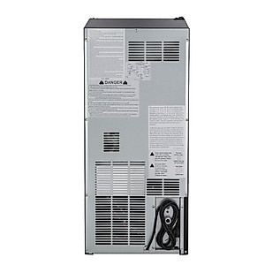 Maxx Ice MIM50 60Lb Premium Clear Ice Cube Maker Machine for Built-in Undercounter or Freestanding Household Residential or Commercial Use, 15 Inch Wide, Silver