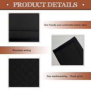Car Seat Belt Cover, Soft Shoulder Protection Cover for Cars, Comfortable Driving Protection Cover for Cars, Leather Embossed Seat Belt Pad, Universal Suitable for Cars, Trucks, Suvs (Black)