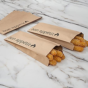 Restaurantware Bag Tek 4.5 x 11.6 Inch Foil Food Bags 100 Pint Size Hot Dog Wrappers - Greaseproof Non Vented Kraft Paper Hot Food Wraps Disposable For To Go Meals