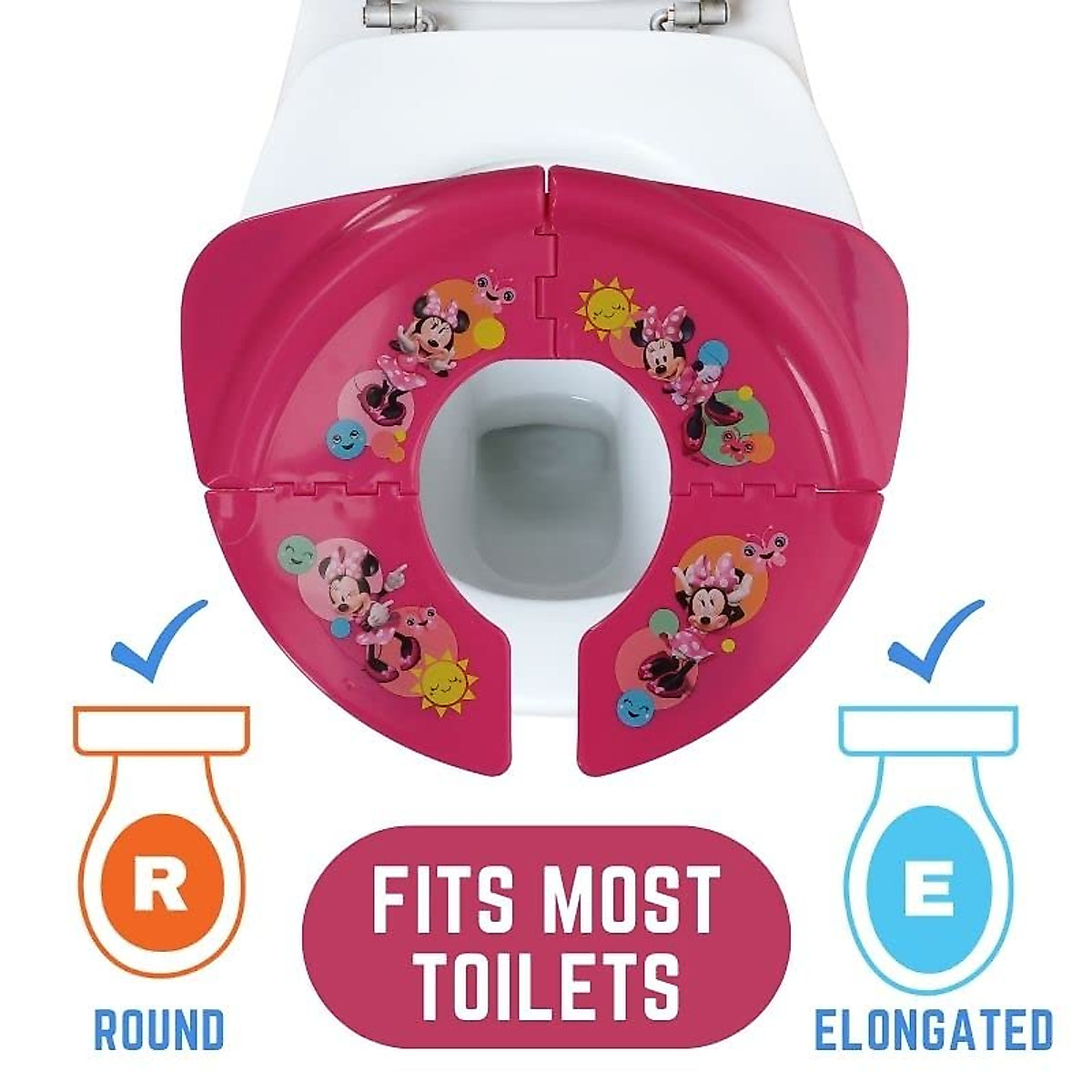 Disney Minnie Mouse "Smile" Folding Potty Seat - Travel Potty Training Seat