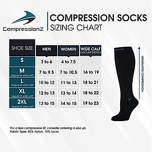 CompressionZ Compression Socks For Men & Women - 30 40 mmHG Graduated Medical Compression - Travel, Edema - Swelling in Feet & Legs - S, Nude