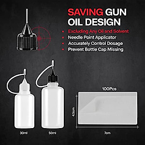 Laziiey Universal Gun Cleaning Kit, Rifle Cleaning Set with Reinforced Brass Rods, Brass Jags and Brass Slotted Tips