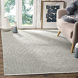 SAFAVIEH Boston Collection 6' x 9' Grey BOS682E Handmade Flatweave Cotton Area Rug